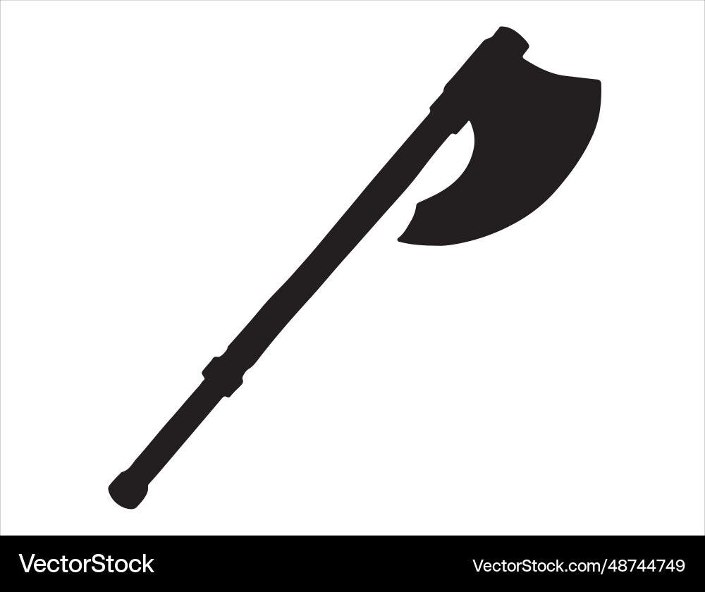 Axe silhouette art Royalty Free Vector Image - VectorStock