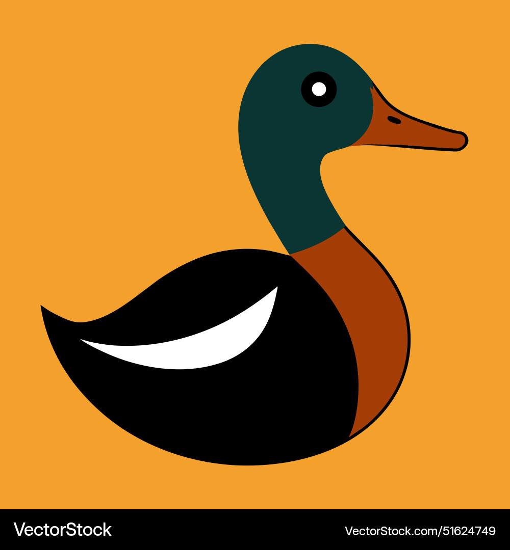 Canvasback duck lies icon Royalty Free Vector Image