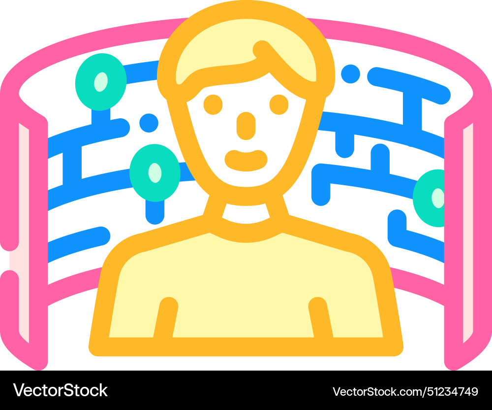 Digital explorer tech enthusiast color icon Vector Image