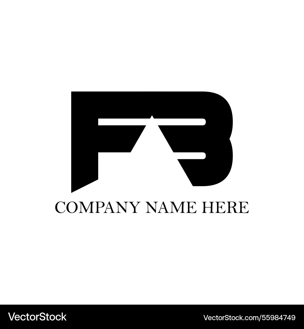 Fb logo design Royalty Free Vector Image - VectorStock
