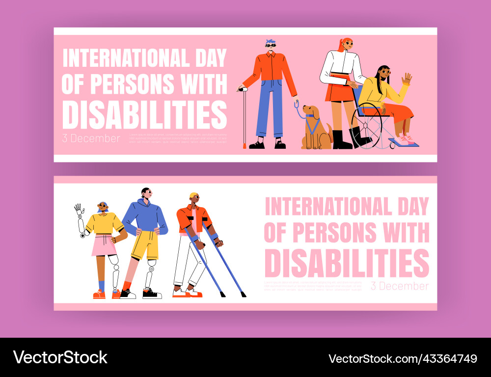 International day of persons with disabilities Vector Image