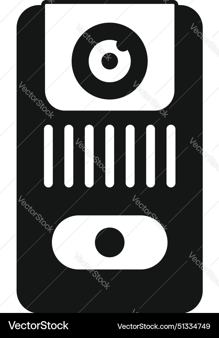 Modern black and white intercom icon Royalty Free Vector