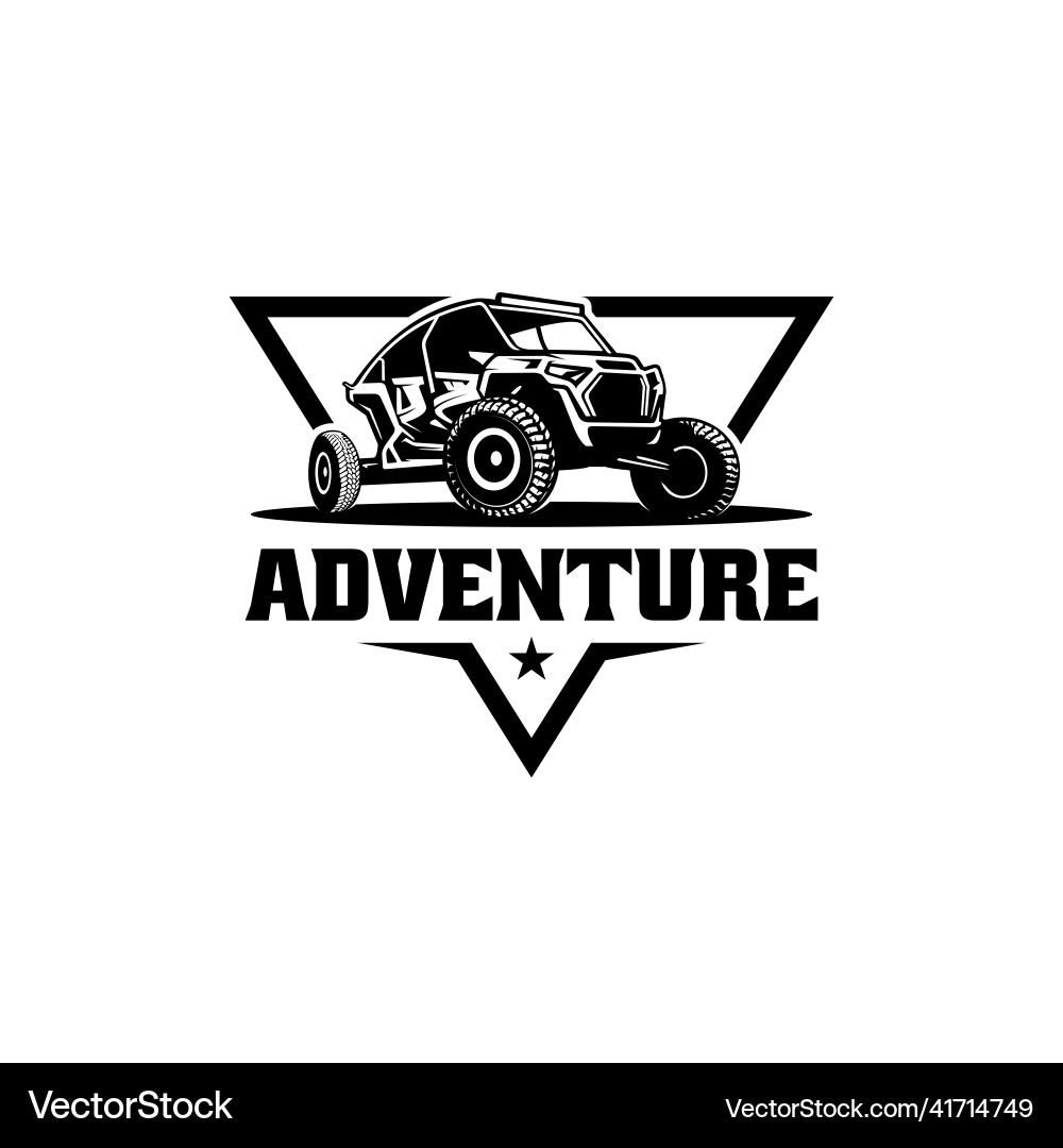 Off road buggy utv logo Royalty Free Vector Image