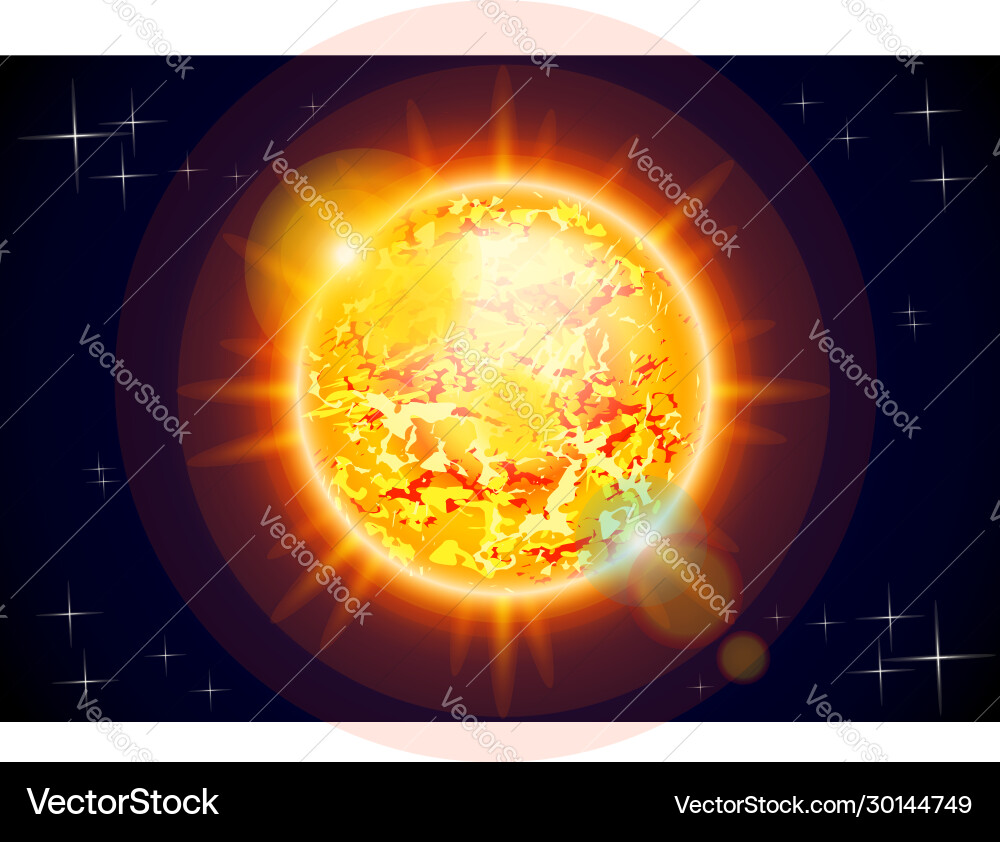 Planet sun Royalty Free Vector Image - VectorStock