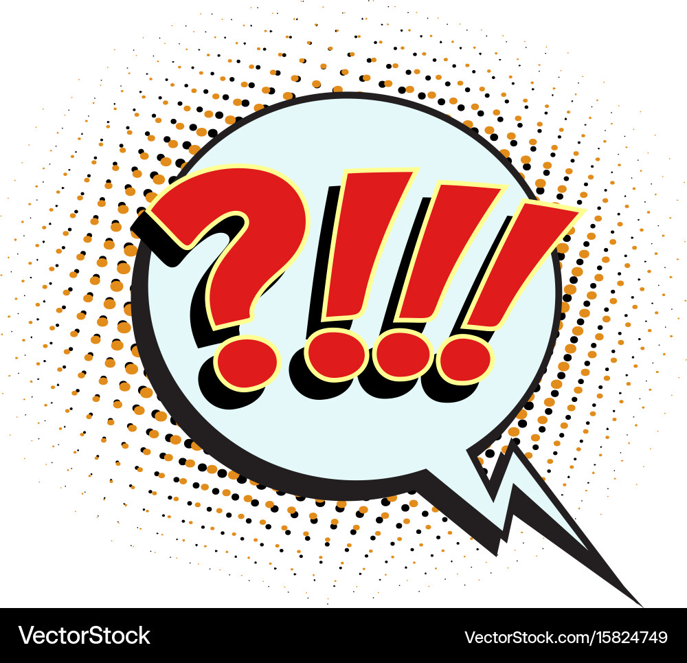 Question comic sign Royalty Free Vector Image - VectorStock