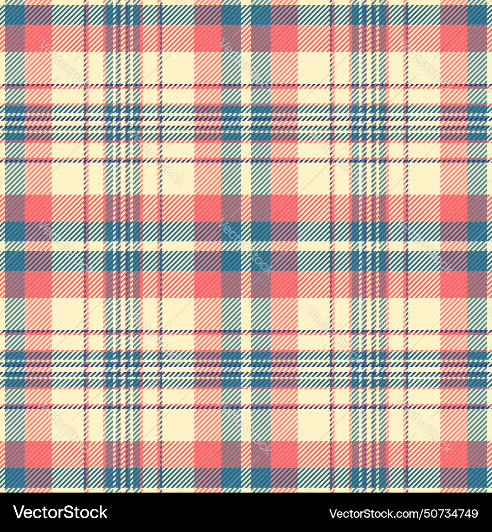 Serene fabric plaid texture pano seamless tartan Vector Image