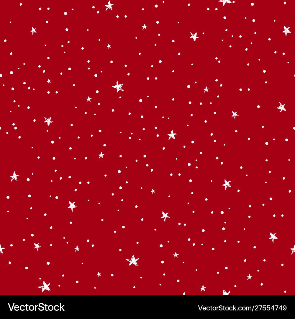 White Stars & Dots Pattern Royalty Free Vector Image