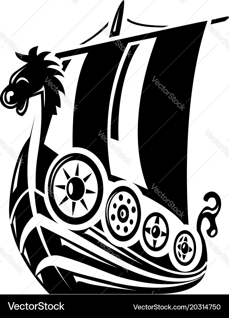 Ancient ship icon simple style Royalty Free Vector Image