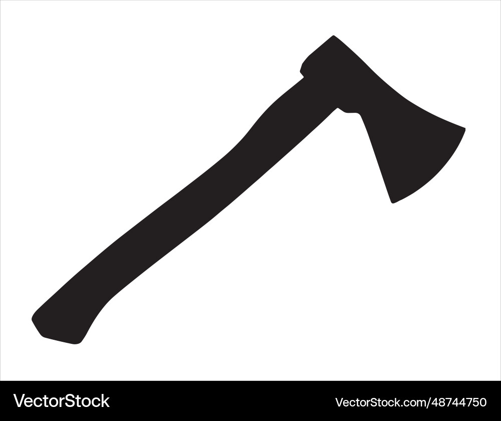 Axe silhouette art Royalty Free Vector Image - VectorStock