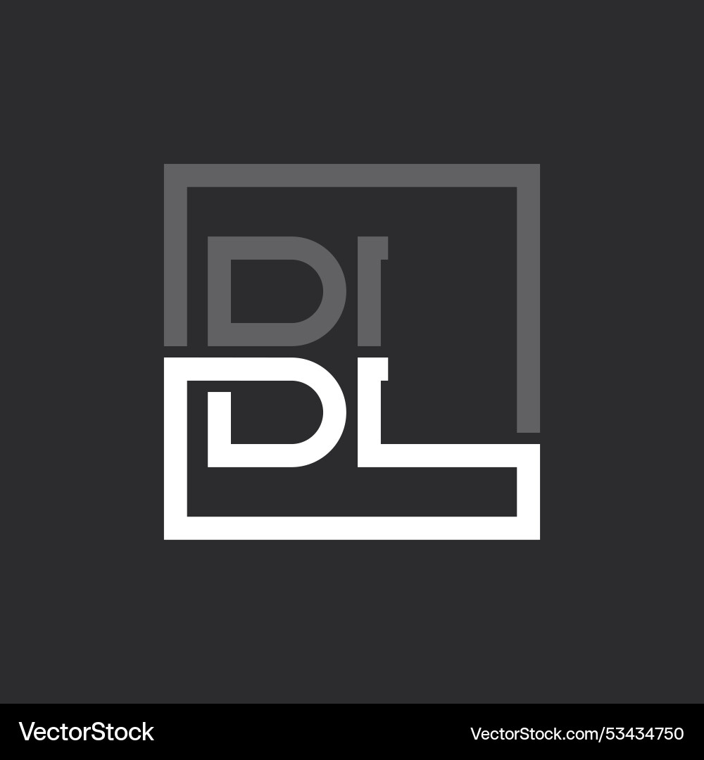 Creative modern minimalist bl letter logo design Vector Image