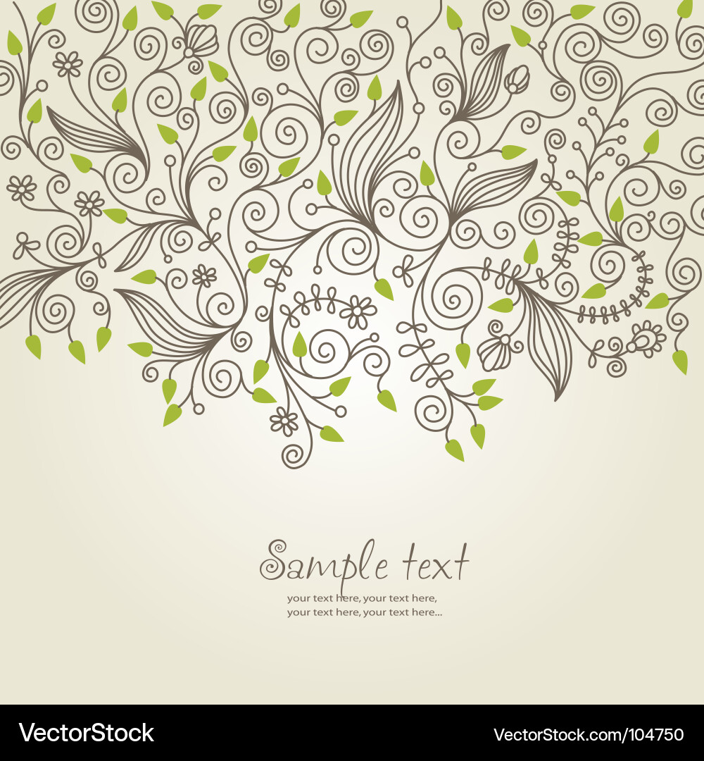 Elegant Floral Swirl Background Royalty Free Vector Image
