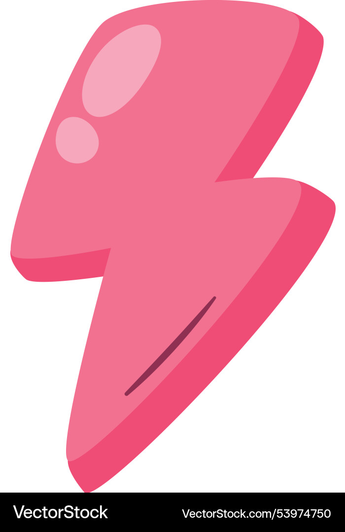 Girl power pink lightning Royalty Free Vector Image
