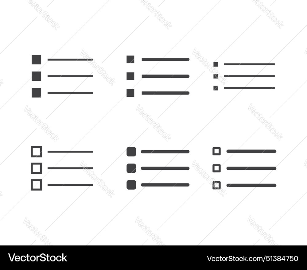Hamburger menu icon buttons for website ui Vector Image