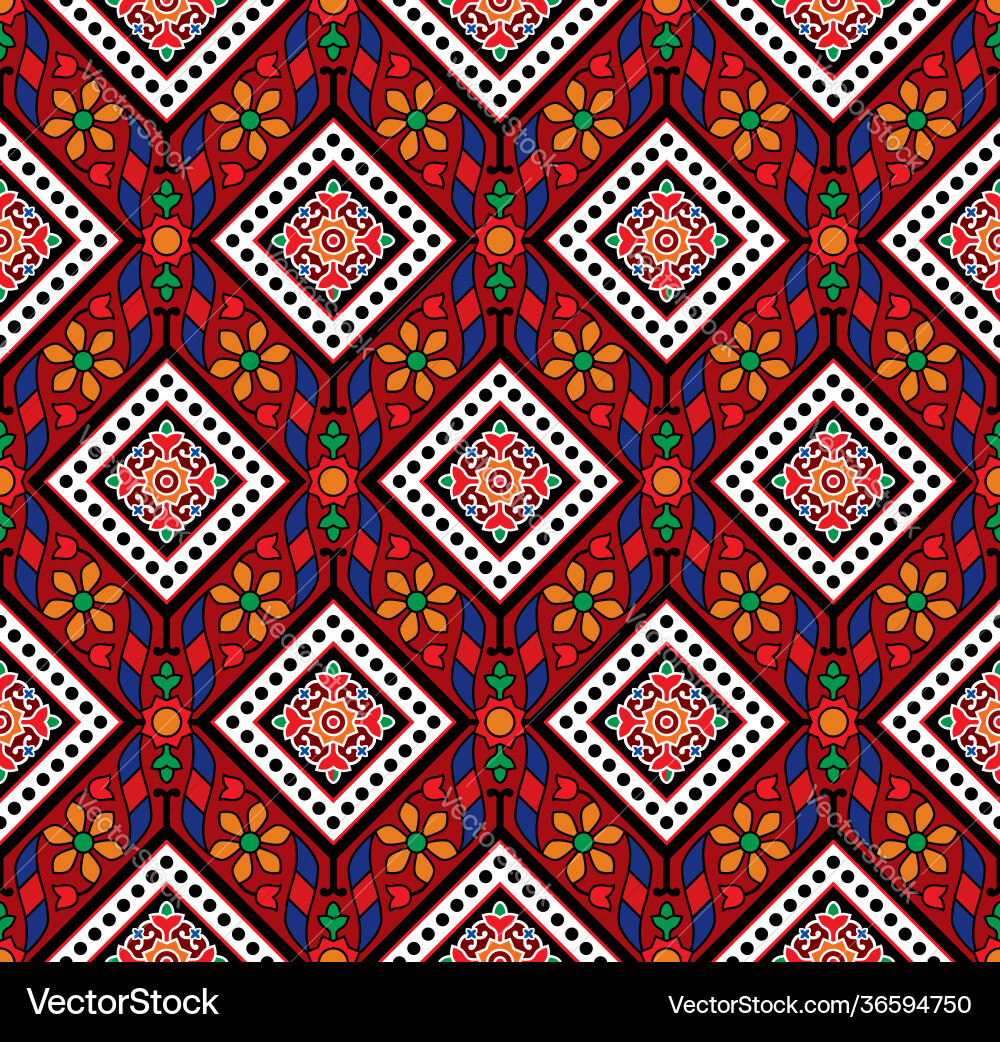 Traditional ajrak pattern Royalty Free Vector Image