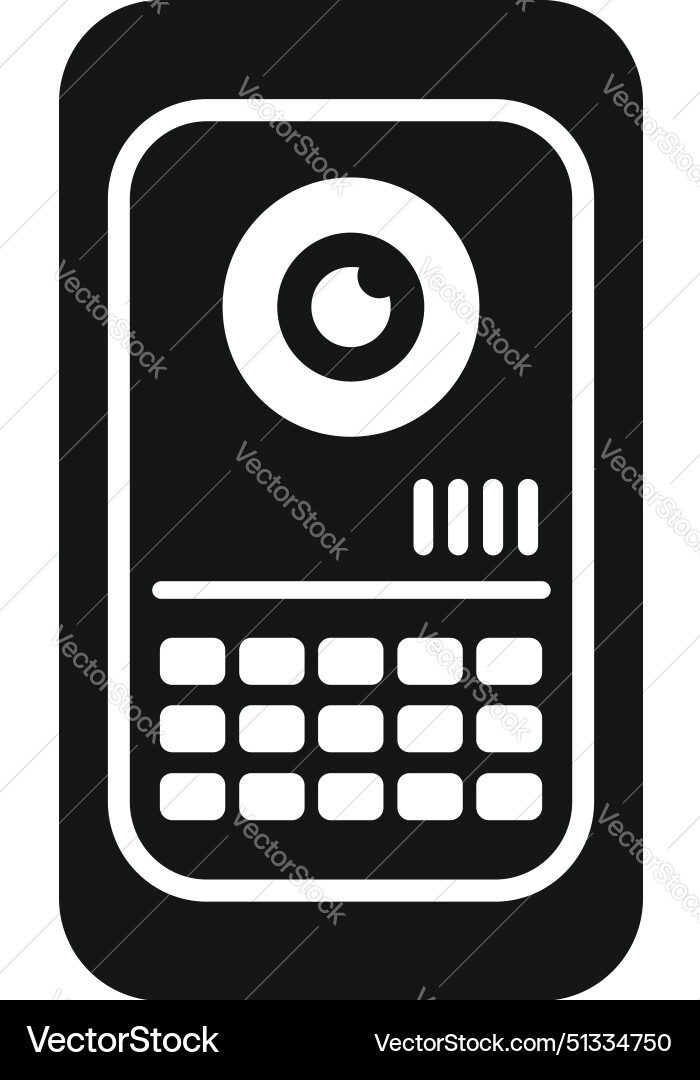 Vintage mobile phone icon Royalty Free Vector Image