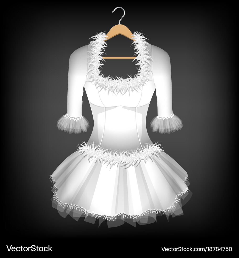 White dress Royalty Free Vector Image - VectorStock