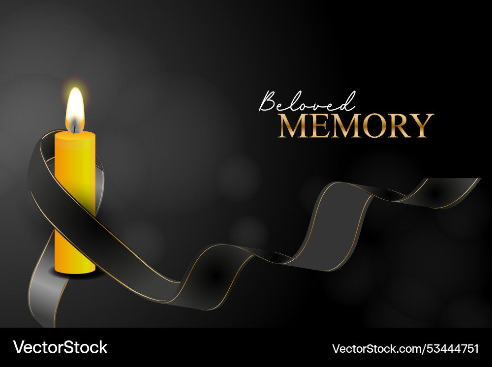 Beloved memory mourning Royalty Free Vector Image