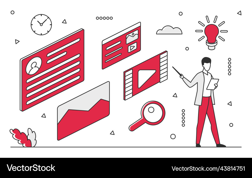 Business analysis report Royalty Free Vector Image