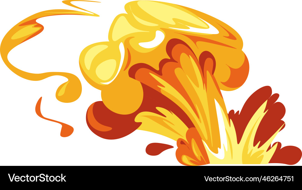 Fire blaze or blast eruption explosion effect Vector Image