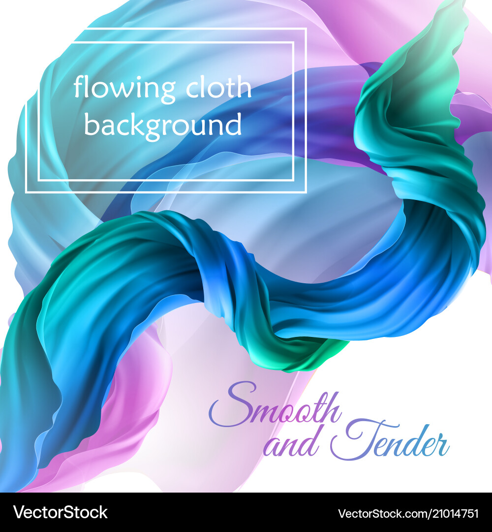 Flowing Silk Fabric Royalty Free Vector Image - VectorStock