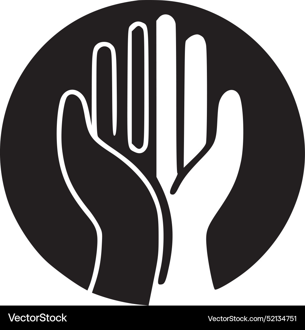 Hands - high quality logo - ideal for t-shirt Vector Image