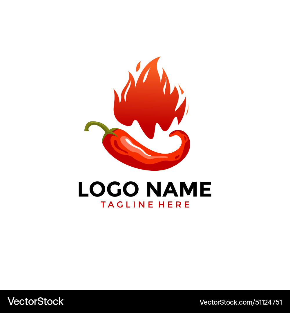 Hot chili logo design template Royalty Free Vector Image