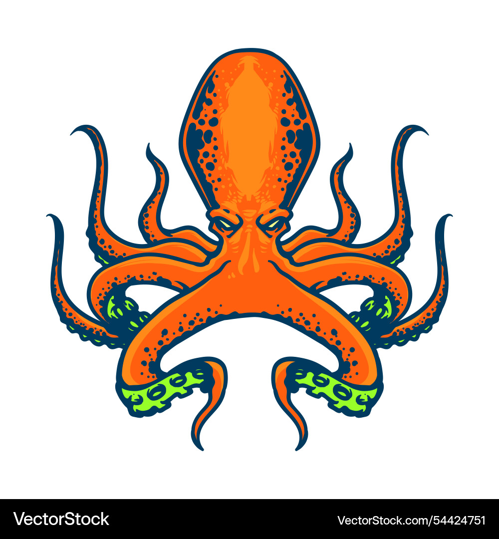 Kraken artwork Royalty Free Vector Image - VectorStock