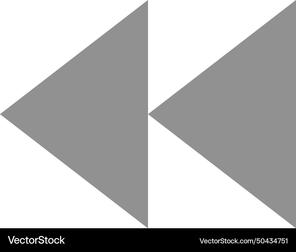 Rewind icon image Royalty Free Vector Image - VectorStock