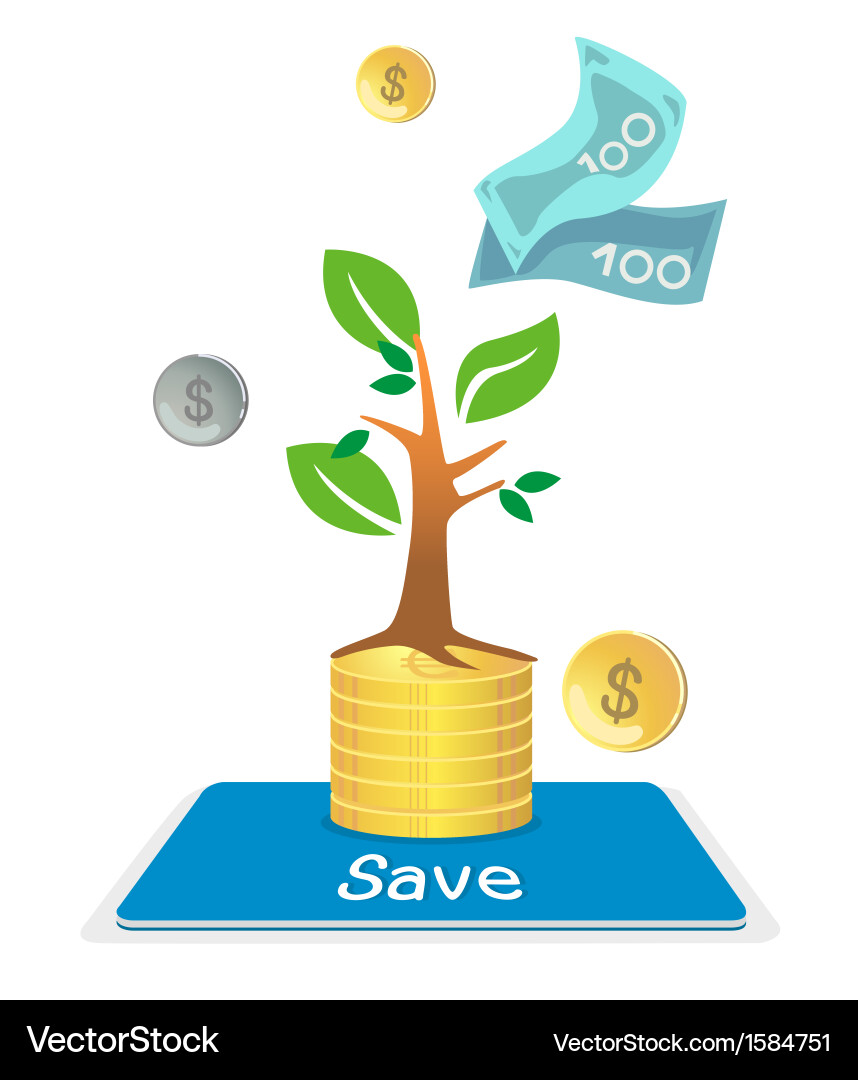 Saving Royalty Free Vector Image - VectorStock