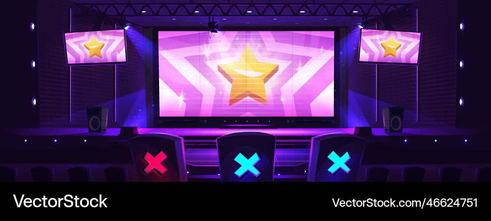 Talent show concert hall for music performance Vector Image