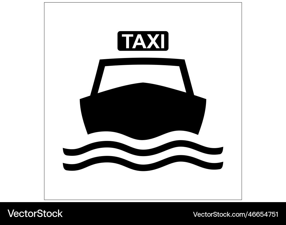 Water taxi Royalty Free Vector Image - VectorStock