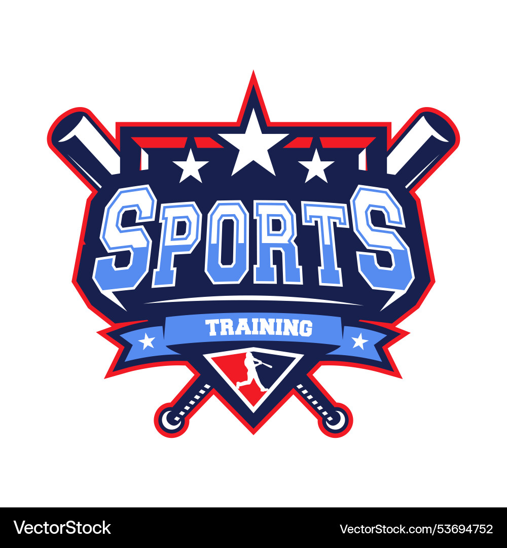 Baseball logo design Royalty Free Vector Image