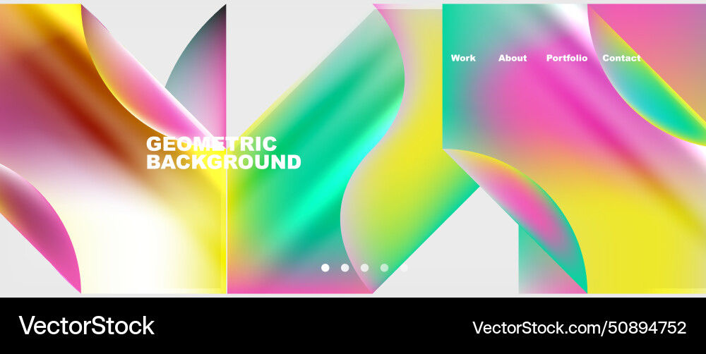 Colorful gradients with abstract geometric shapes Vector Image