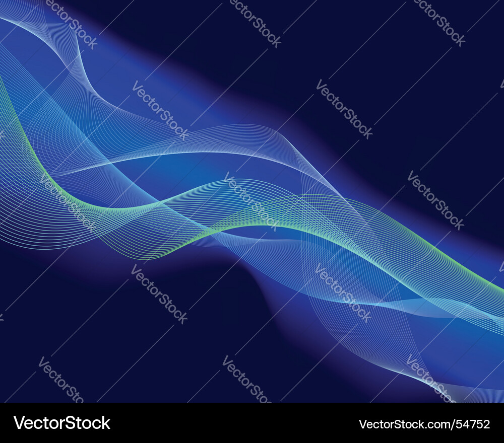 Glowing water waves Royalty Free Vector Image - VectorStock