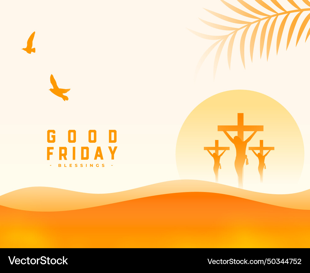 Holy week good friday cultural background design Vector Image