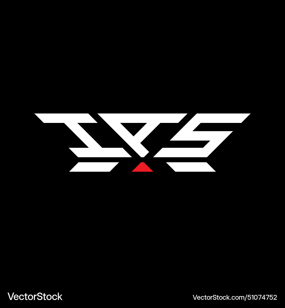 Ias letter logo design simple and modern Vector Image