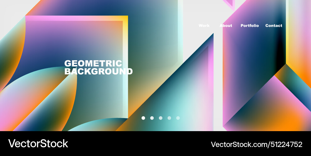 Minimal geometric web site page template design Vector Image