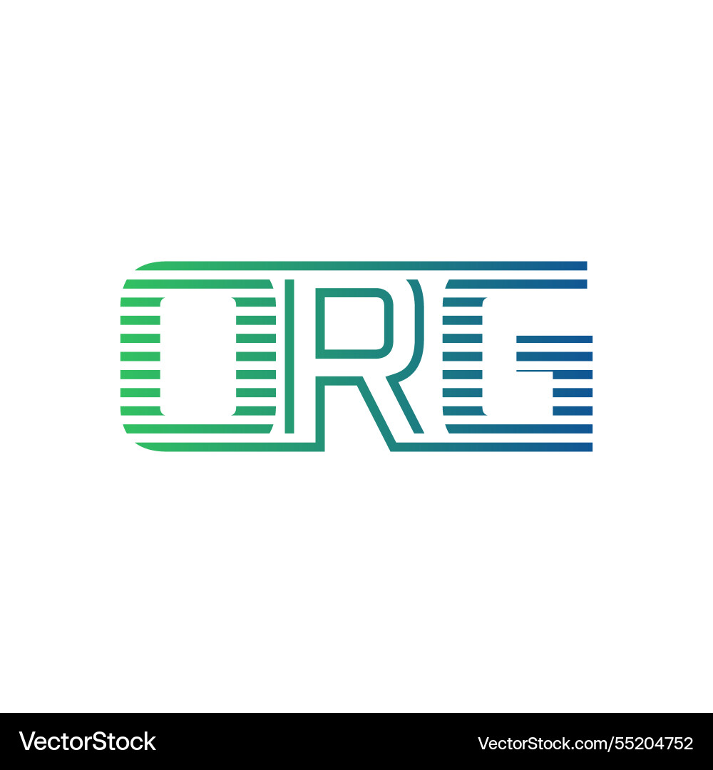 Modern org logo design letter minimalist Vector Image