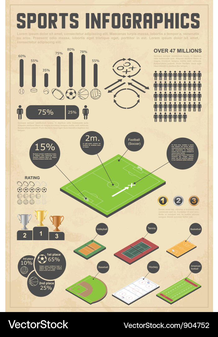 Sports Infographic Elements Royalty Free Vector Image