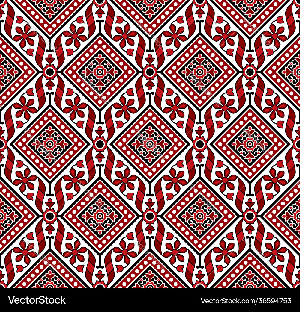 Ajrak pattern Royalty Free Vector Image - VectorStock