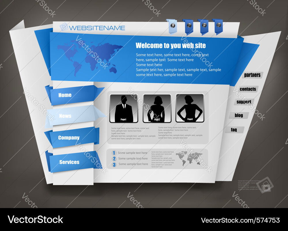 Business website Royalty Free Vector Image - VectorStock