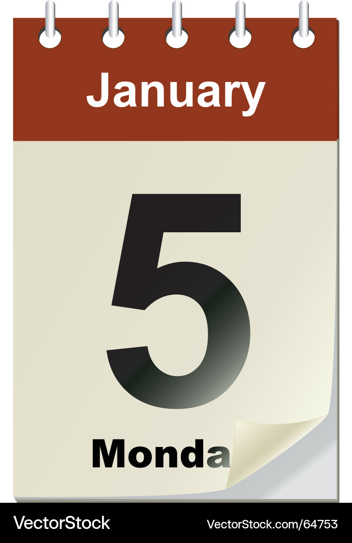 Calendar Sheet Royalty Free Vector Image - VectorStock