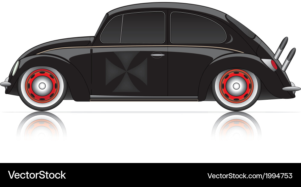 Classic Black Hot Rod Royalty Free Vector Image