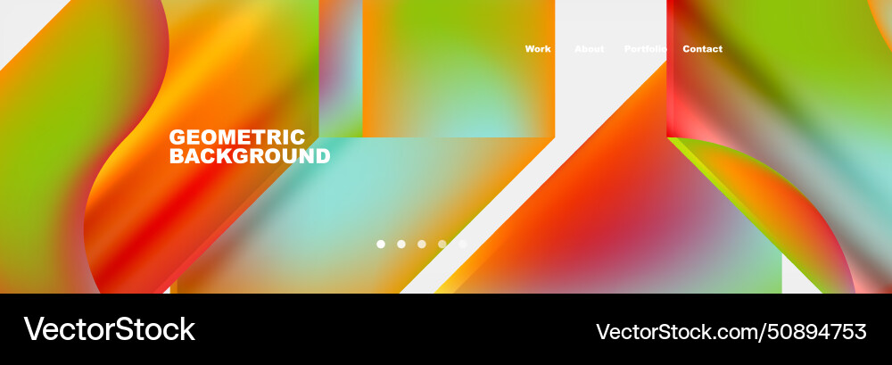 Colorful gradients with abstract geometric shapes Vector Image