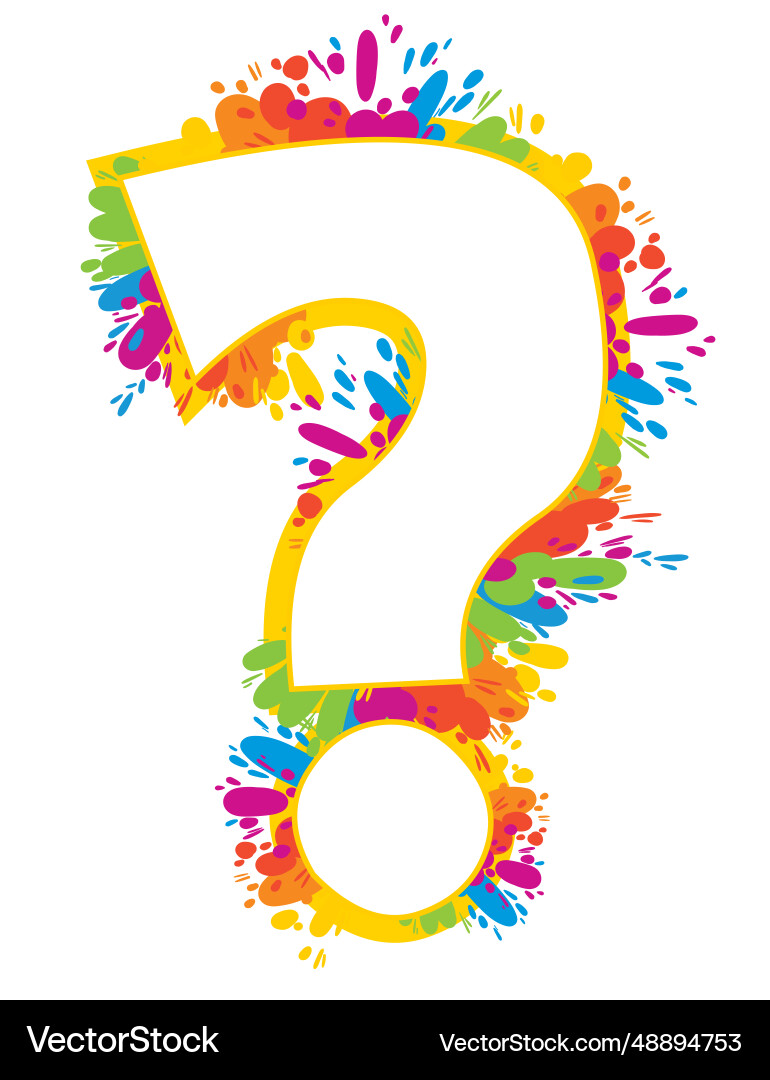 Colorful question Royalty Free Vector Image - VectorStock