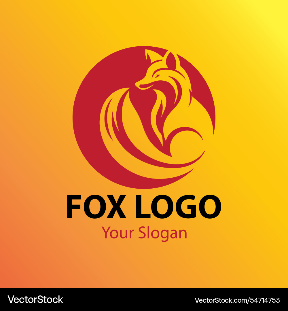 Creative fox logo design for business Royalty Free Vector