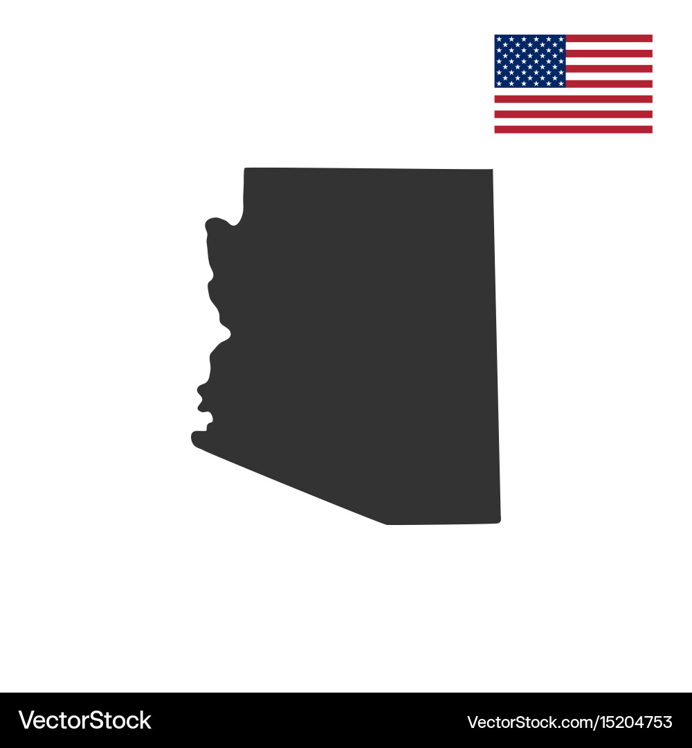 Map of the us state arizona Royalty Free Vector Image