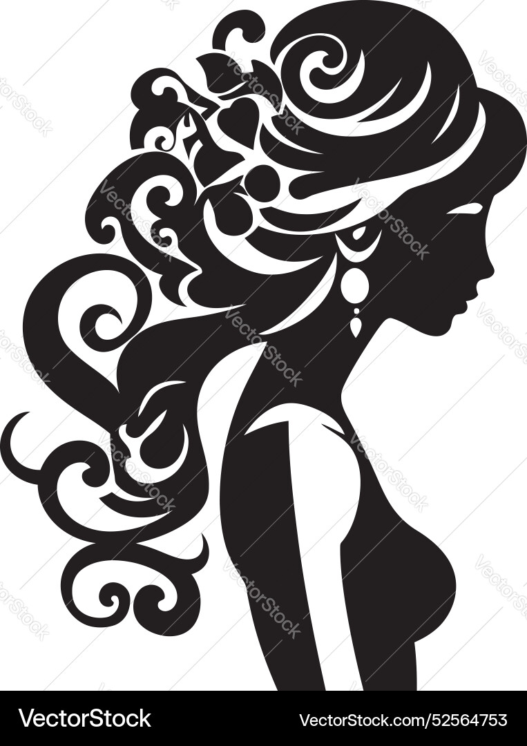 Midnight melodies floral face design enchanted Vector Image