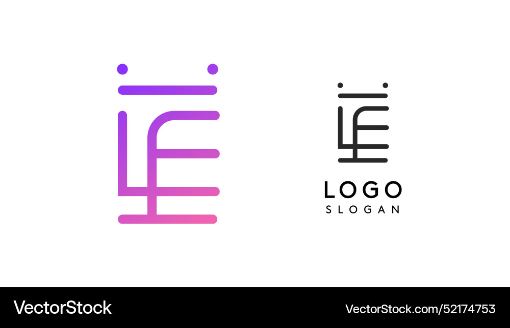 Stylized letter e tech-inspired typography logo Vector Image