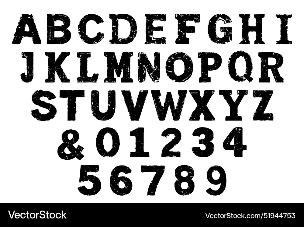 Urban grit distressed bold uppercase font Vector Image